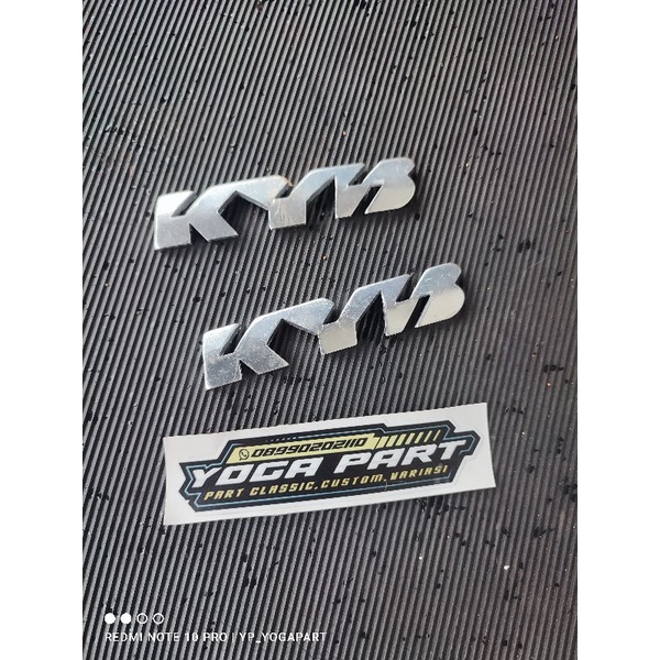 Embossed logo emblem kyb shock shock front suspension | Shopee Philippines