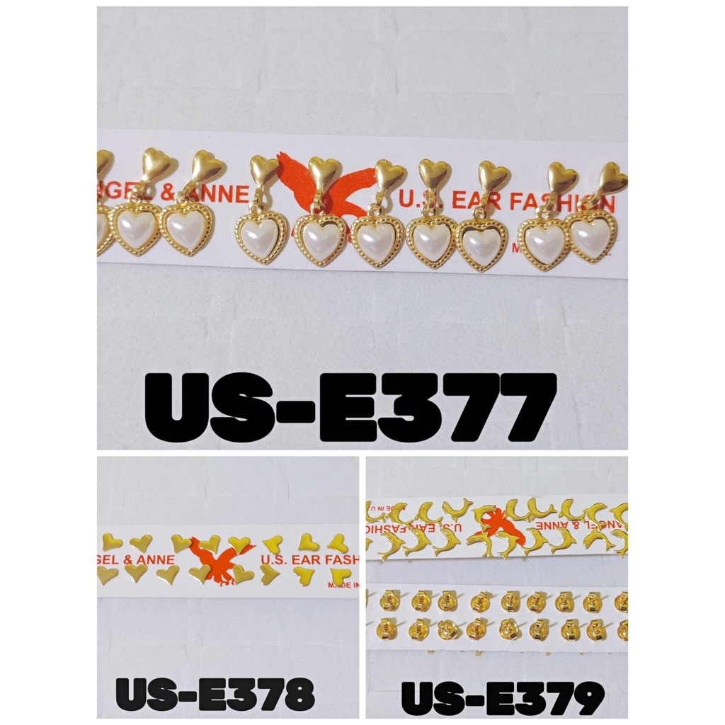 WILY# ANGEL & ANNE U.S EAR FASHION 10k gold earrings Hypoallergenic ...