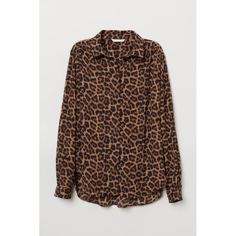 Hm H*M long sleeve leopard print | Shopee Philippines