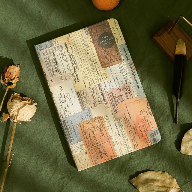 Retro notebook thick book big book learning college student hand ledger ...