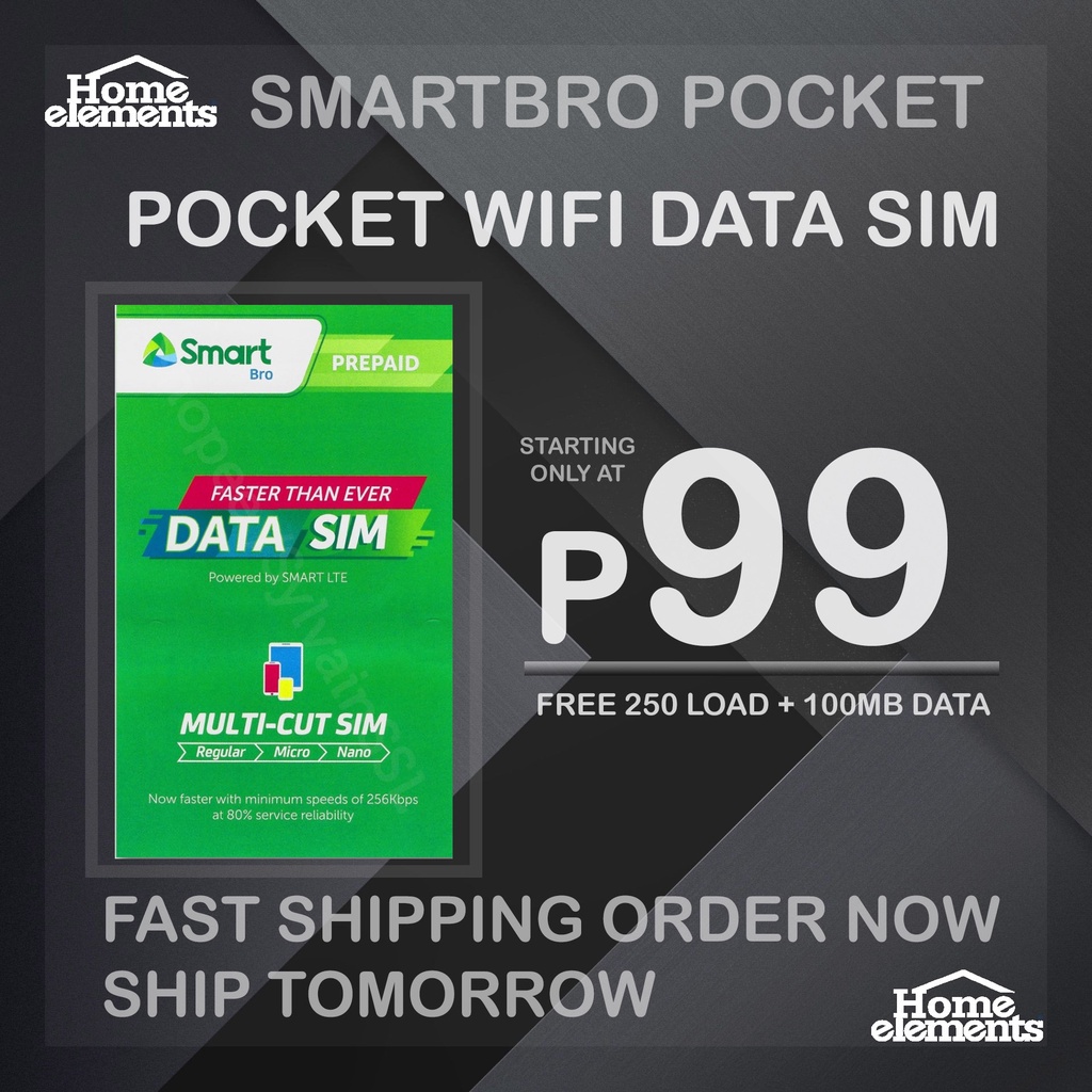 ∈Smartbro Sim (W/100Mb & 250 Load) Pldt Sim/Tnt/Unli Data 299/Dito/Gomo/Pocketwifi/D2k/Home ...