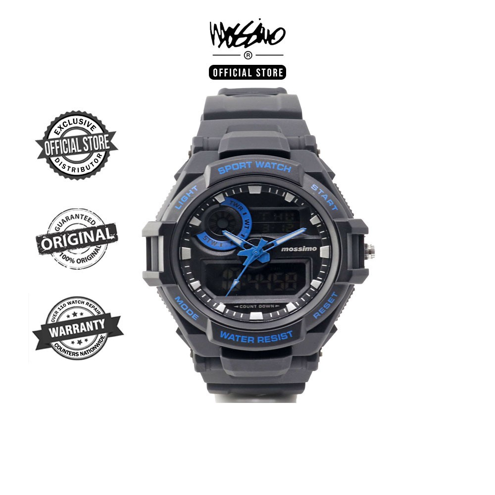 Mossimo Black Silicone Strap Analog-Digital Watch MS-1926G-BLU | Shopee ...