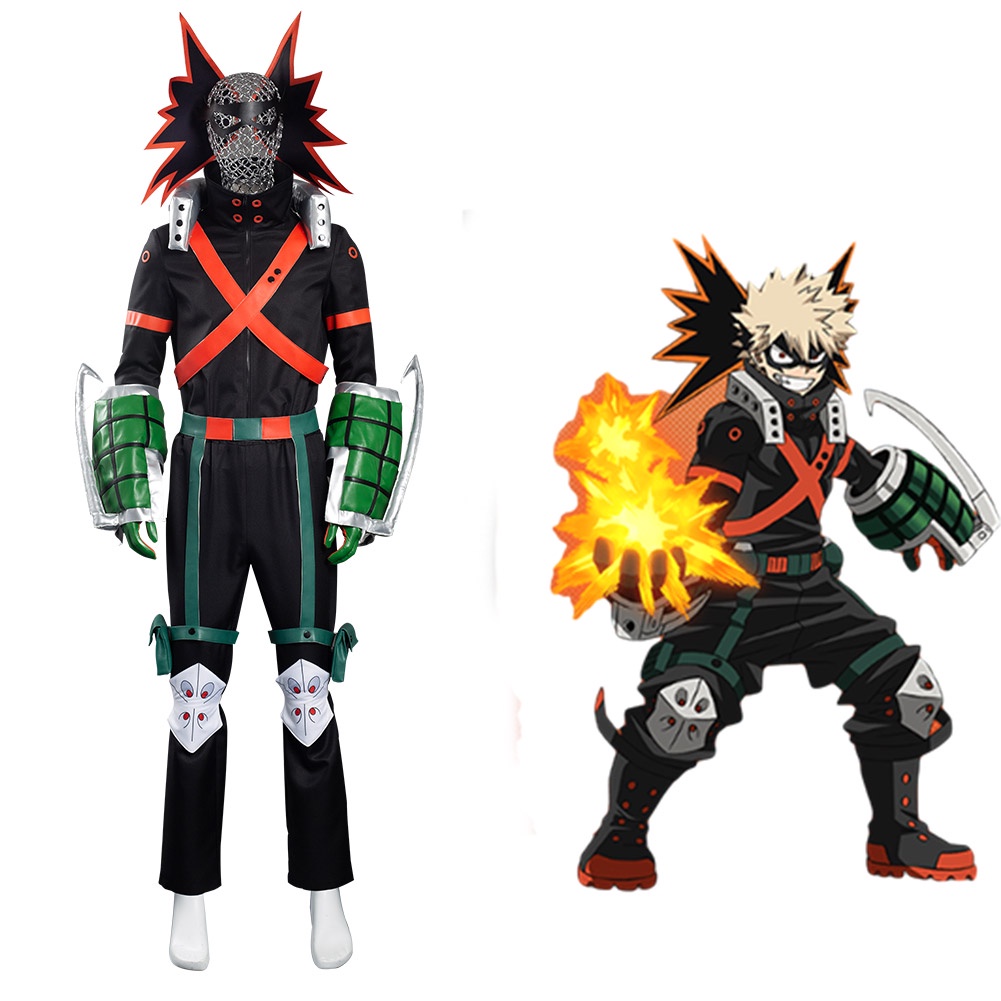 My Hero Academia Bakugou Katsuki Cosplay Costume Battle Outfits ...