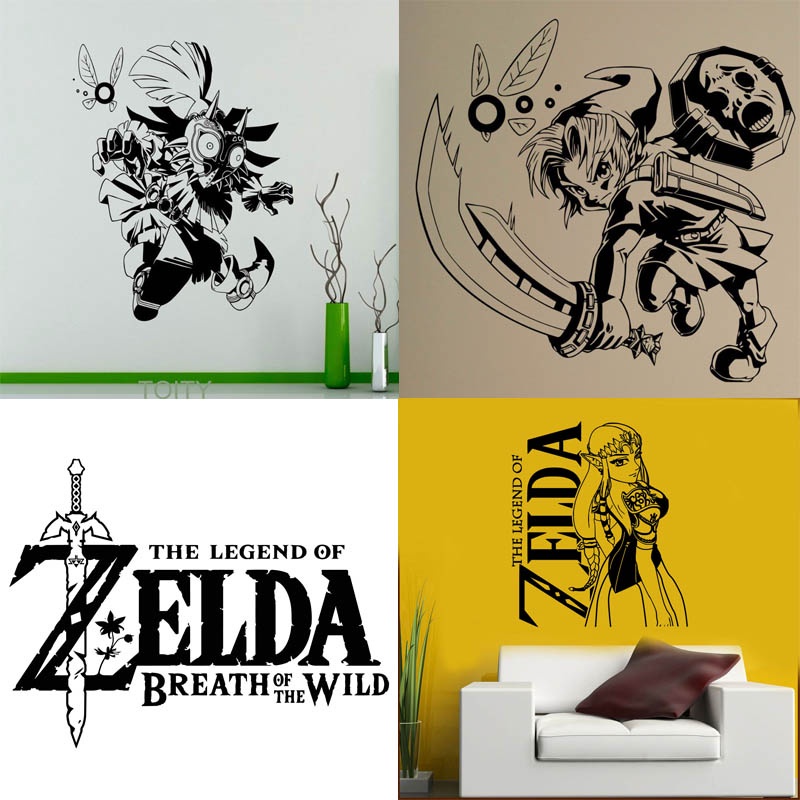 Legend of Zelda Wall Decal Link Skull Kid Vinyl Sticker Majora's Mask ...
