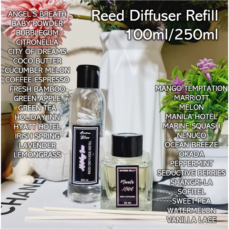 Reed Diffuser 30 scents 100ml Refill Aroma Bliss | Shopee Philippines