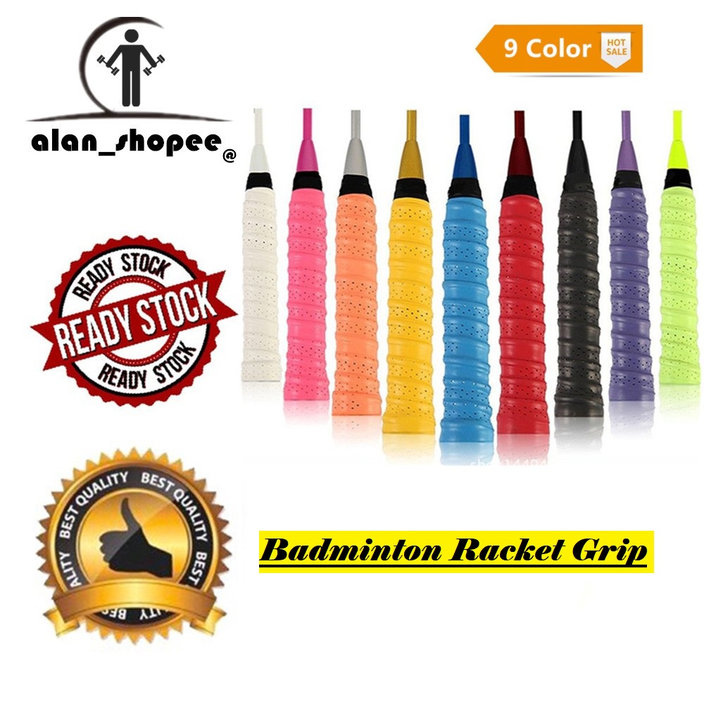 [Ready Stock] 9 Colors Badminton Handle Grips Tape Anti-Slip Over Grip ...