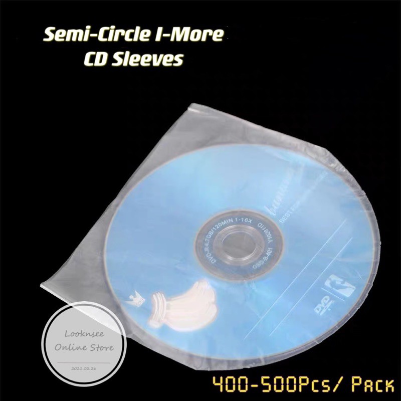 Semi-Circles I-more CD VCD DVD Inner CD Sleeves 400-500Pcs per Pack ...