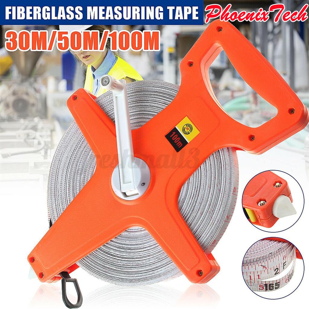 Tape Measure Reel Fiberglass Meter 50m,100m Inch Metric Scale For ...
