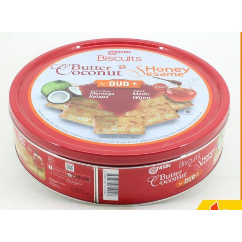 Nissin Butter Coconut Duo 345gr Canned Nissin Biscuit Snack | Shopee ...