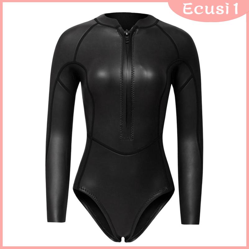 2MM Neoprene Wetsuit Women Piece Long Sleeve Diving Wet Suit Swimsuit | Shopee Philippines