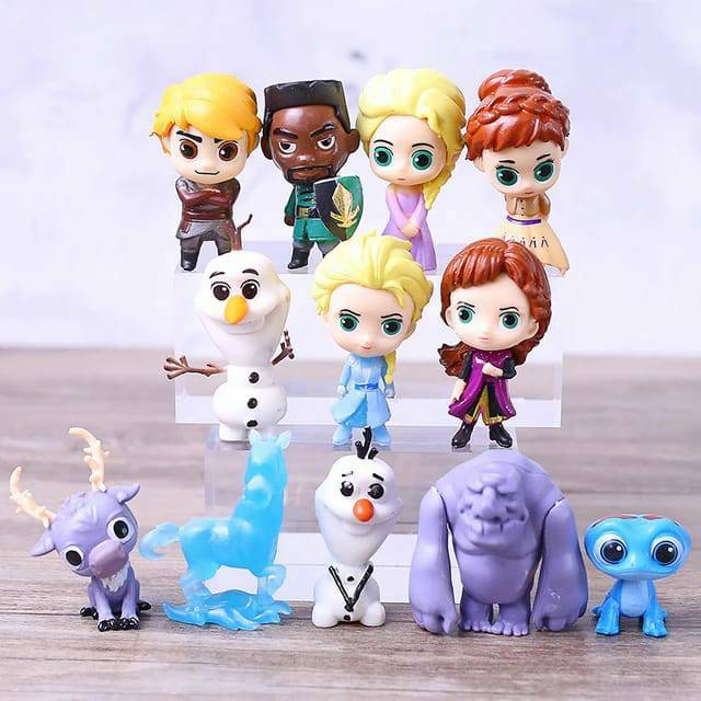 FROZEN 2 ACTION FIGURE CIBBY ELSA ANNA OLAF KRISTOFF ETC SET OF 12PCS ...