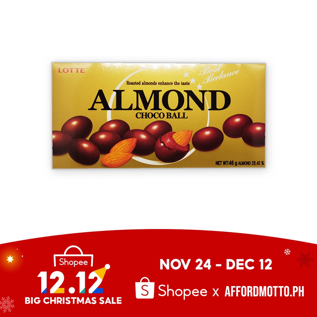 Lotte Almond Choco ball 46g | Shopee Philippines