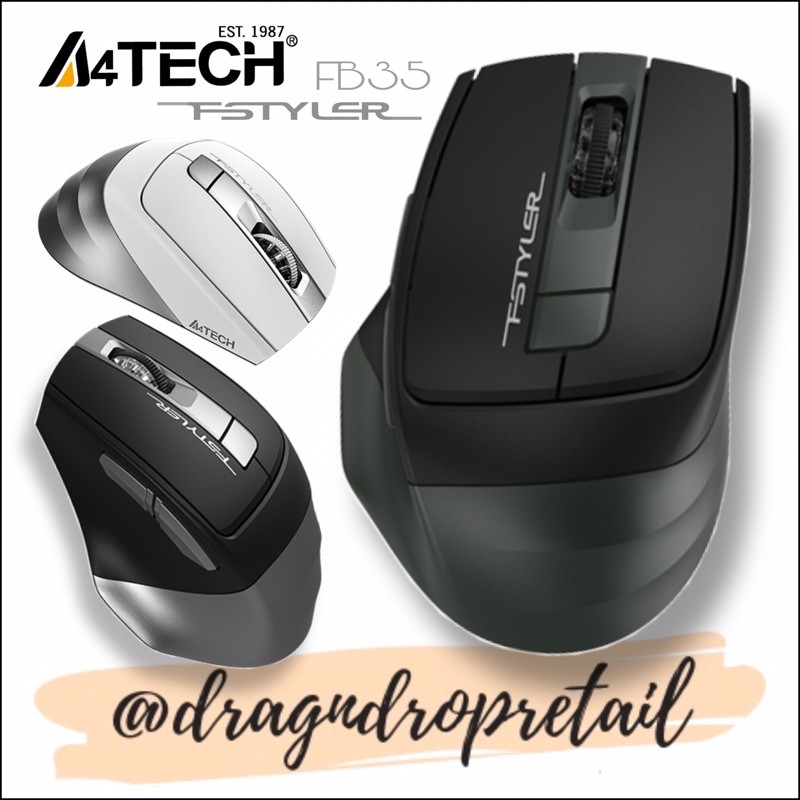 A4TECH FSTYLER FB35 Bluetooth and 2.4G Wireless Mouse (Dual Mode ...