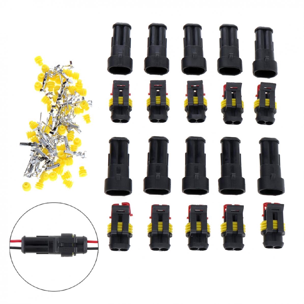 AMP Super seal Waterproof Electrical Wire Connector Plug | Shopee ...