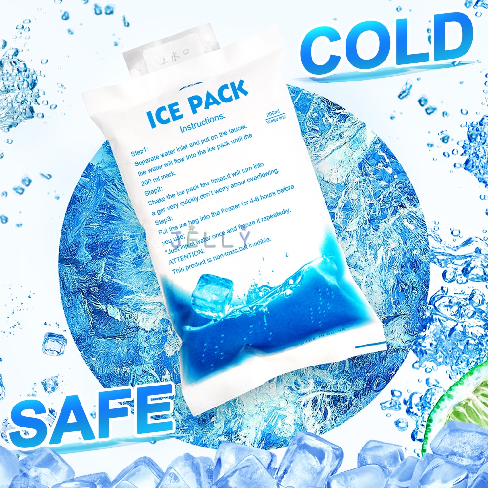 Refillable Ice Bag Ice Pack For Food Fresh Storage and Physical Cold ...