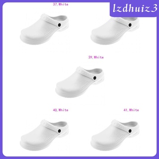 Kitchen Clogs Black White Chefs Shoes Footwear Garden Slip On Work ...