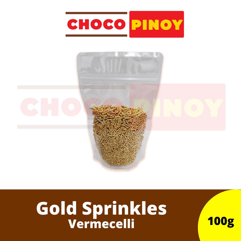 Gold Sprinkles Gold Vermicelli Edible Sprinkles Toppings 100g | Shopee ...