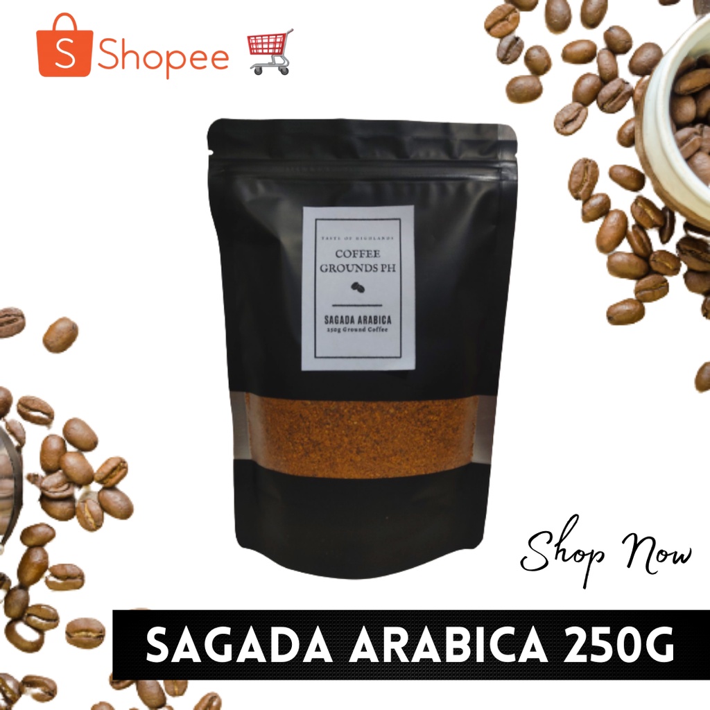 Coffee Grounds PH - Sagada Arabica Dark Roast 250g | Medium Ground ...
