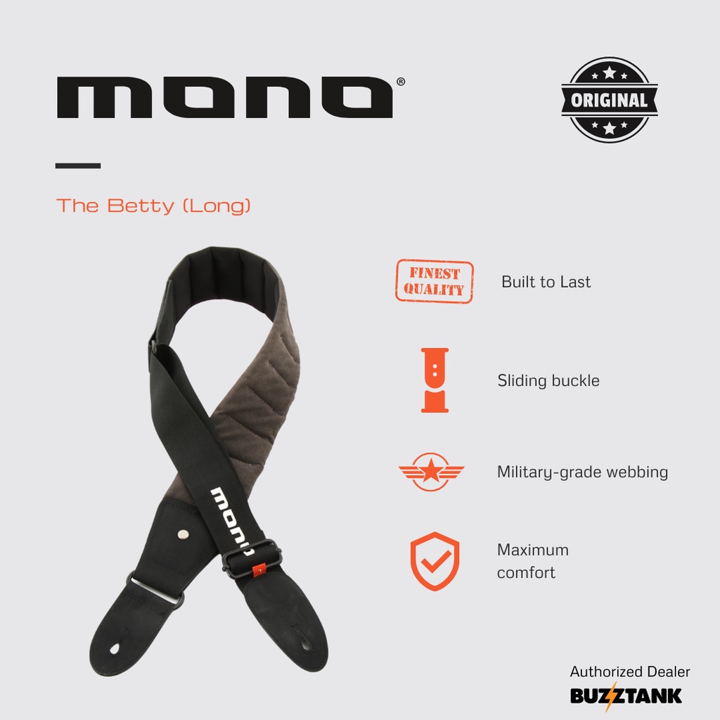 MONO M80 The Betty Guitar Strap (Long) , Doolittle , The Warsaw, Black ...