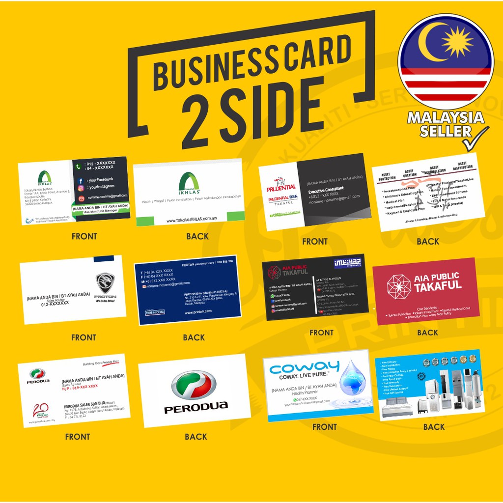 Name Card TAKAFUL,PROTON,PRODUA,COWAY Design/Kad Nama TAKAFUL INSURANS ...