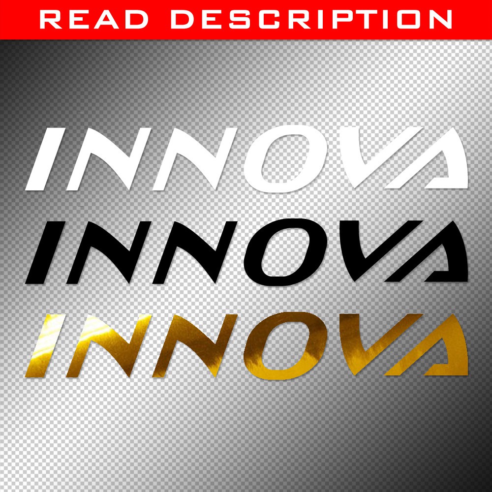 Sticker | 1X Toyota INNOVA | Weather Proof die-cut decal | 6 inches ...
