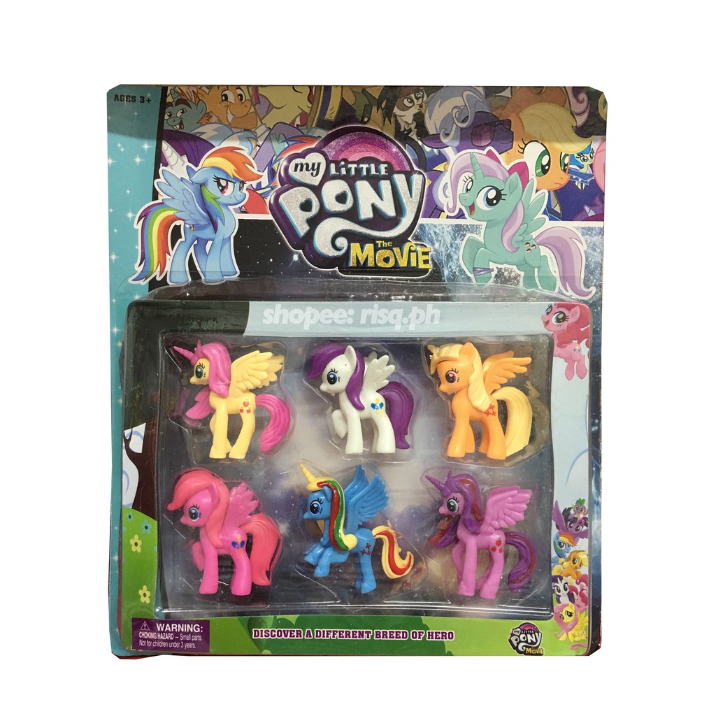 My Little Pony The Movie 6 in 1 Colorful Figurine Set Random Color Toy Figures Horse Figures Shopee Philippines