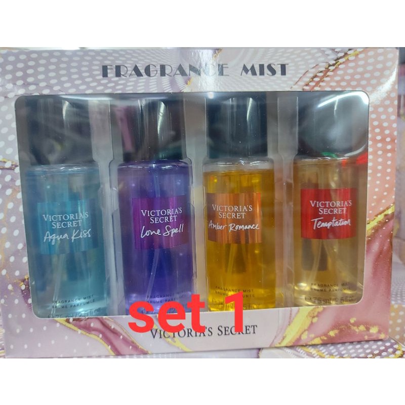 victoria's secret mini set 4n1 (cod) | Shopee Philippines