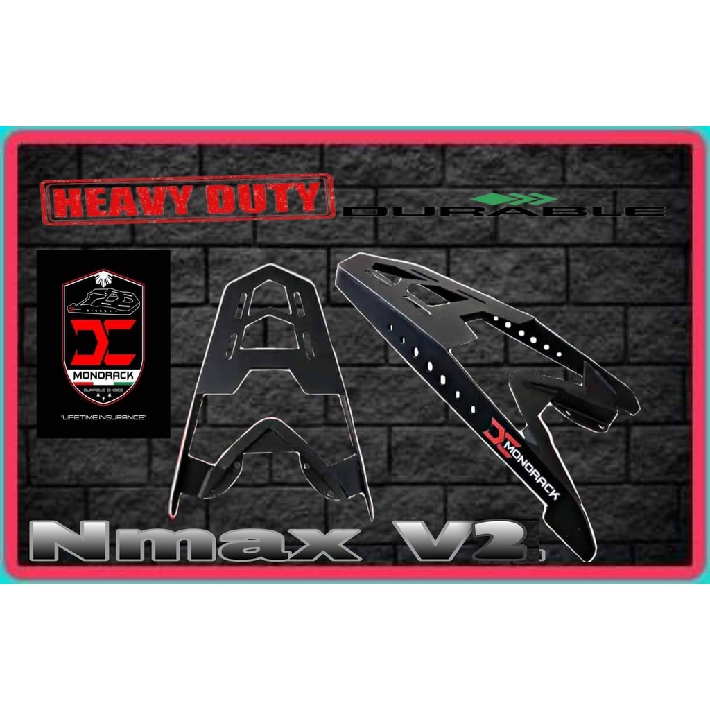 Dc Monorack for Yamaha NMAX V2 (PLATED DESIGN) | Shopee Philippines