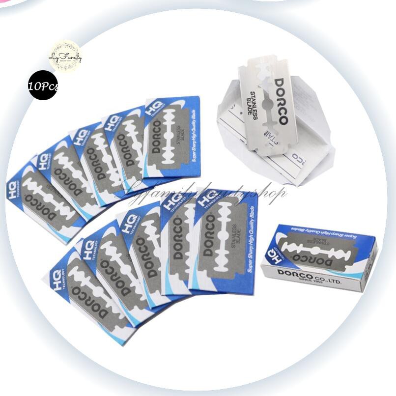 Dorco Double Edge Razor Blades-Blue ST-300-Stainless Blades (10pcs ...