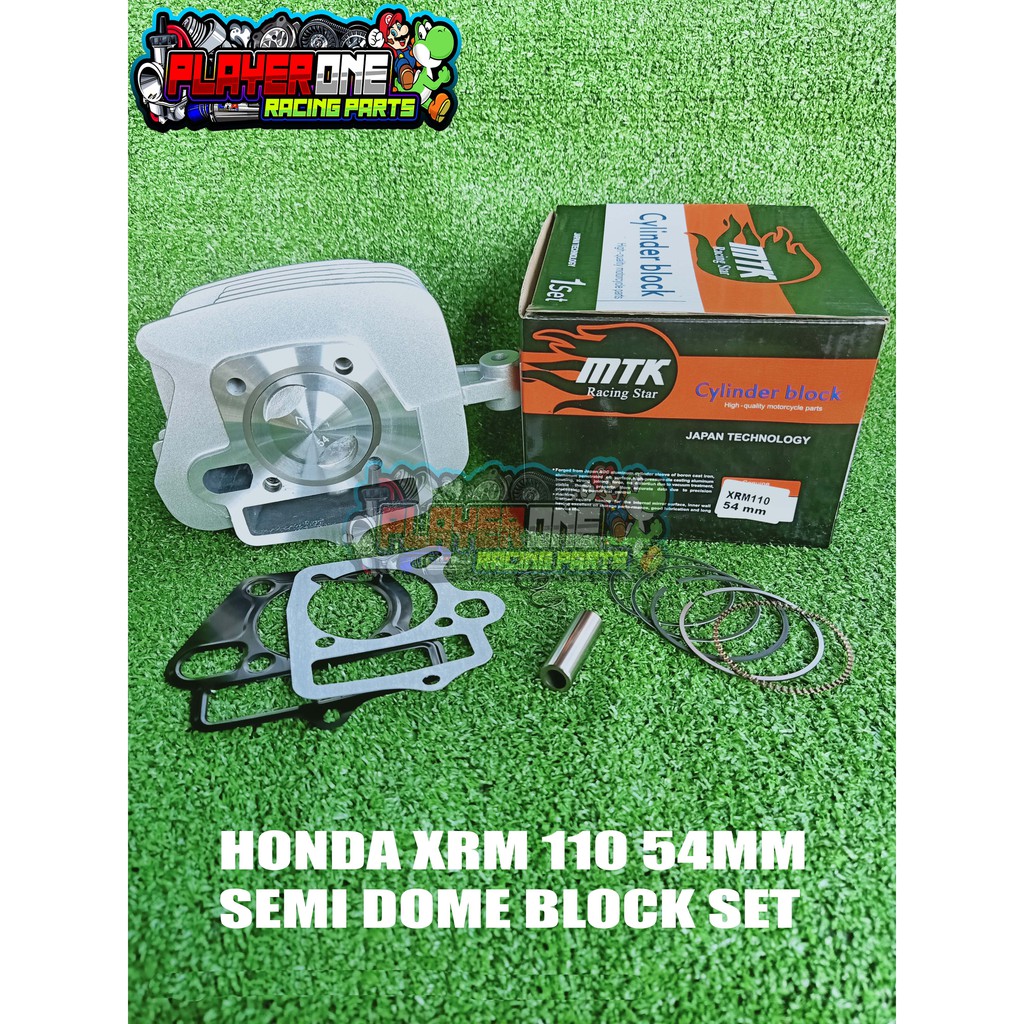MTK HONDA XRM 110 54MM SEMI DOME PISTON CYLINDER BLOCK SET | Shopee ...
