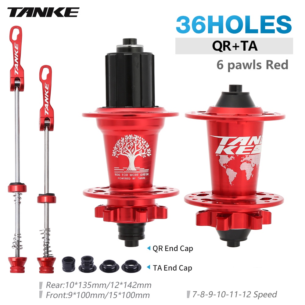 TANKE 36H Mtb Bike Hub 6 Pawls 3 Teeth Bearing 120 Clicks Cassette ...