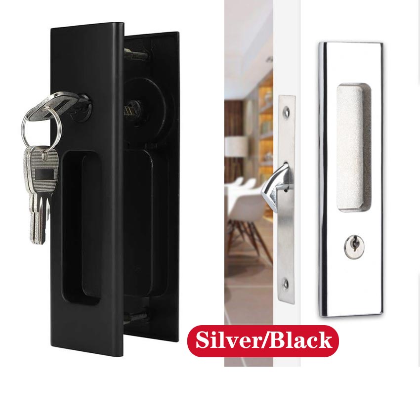 Sliding Door Lock Assemble Kit Handle With Keys For Interior Door ...