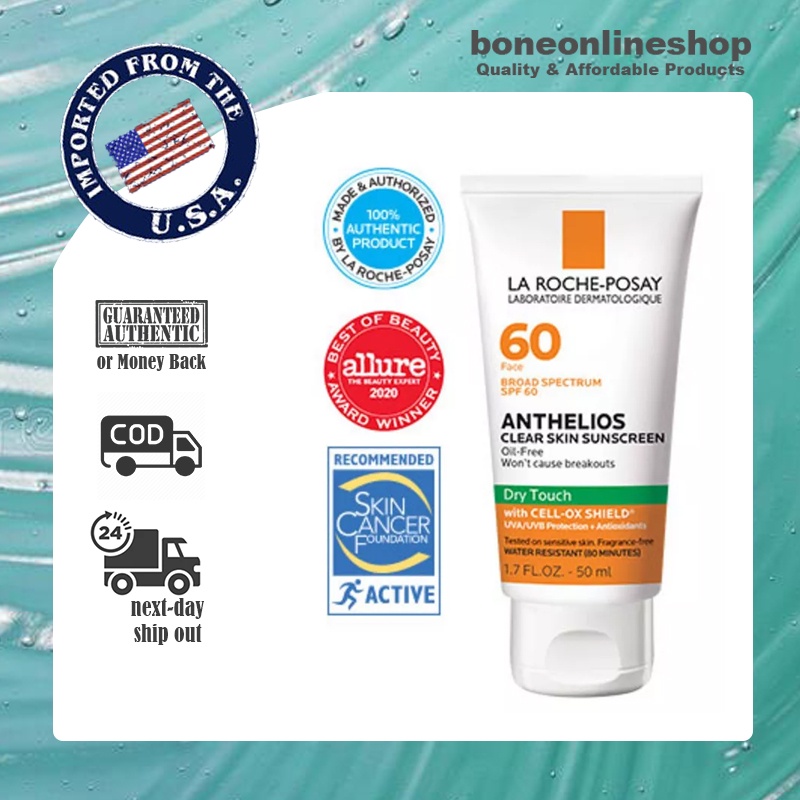 La Roche Posay Anthelios Clear Skin Spf 60 Dry Touch Sunscreen 1 7 Fl