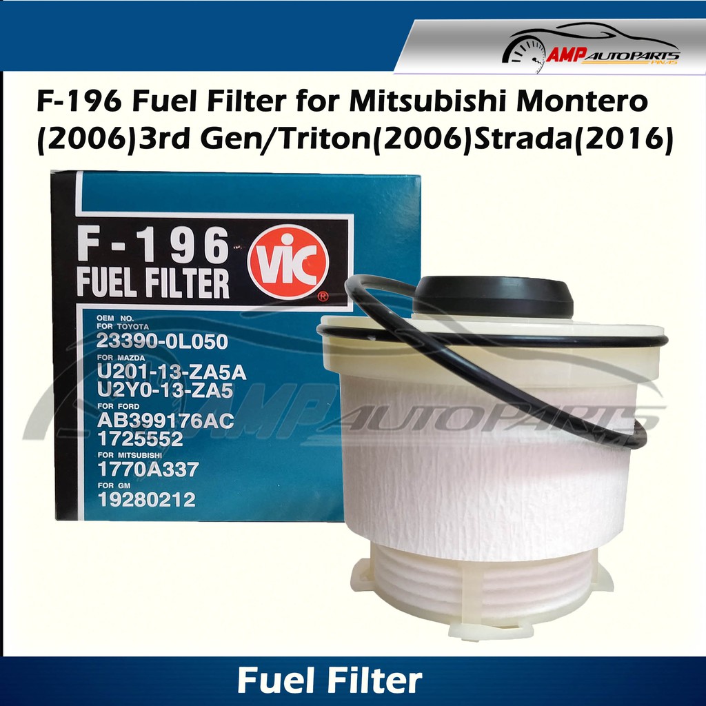 VIC F-196 Fuel Filter for Mitsubishi Montero (2016 - ) 3rd Gen / Triton ...