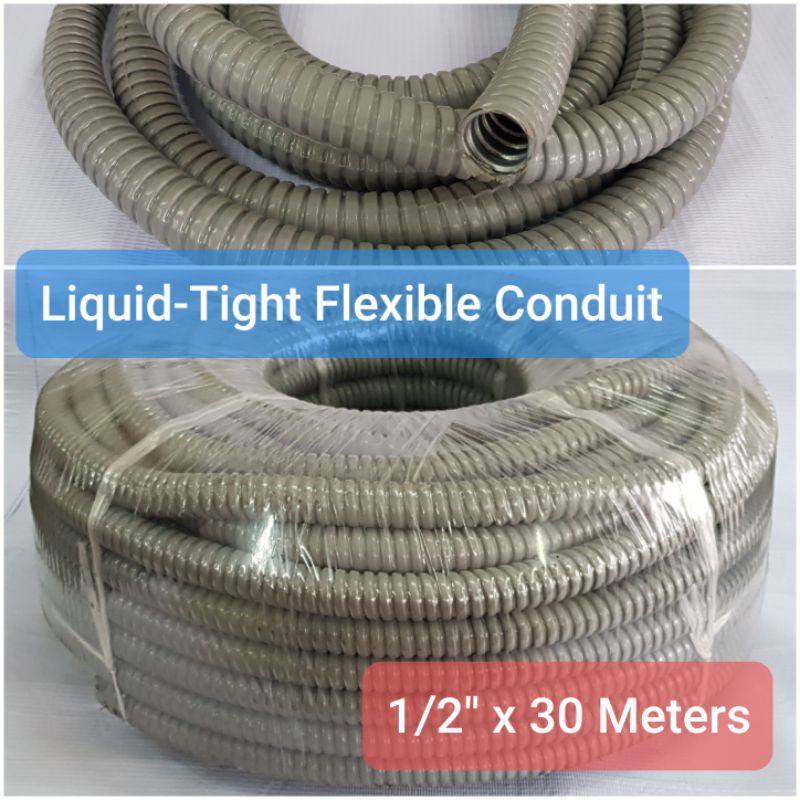 Liquid Tight Flexible Conduit Hose 1/2" x 30 Meters Weatherproof ...