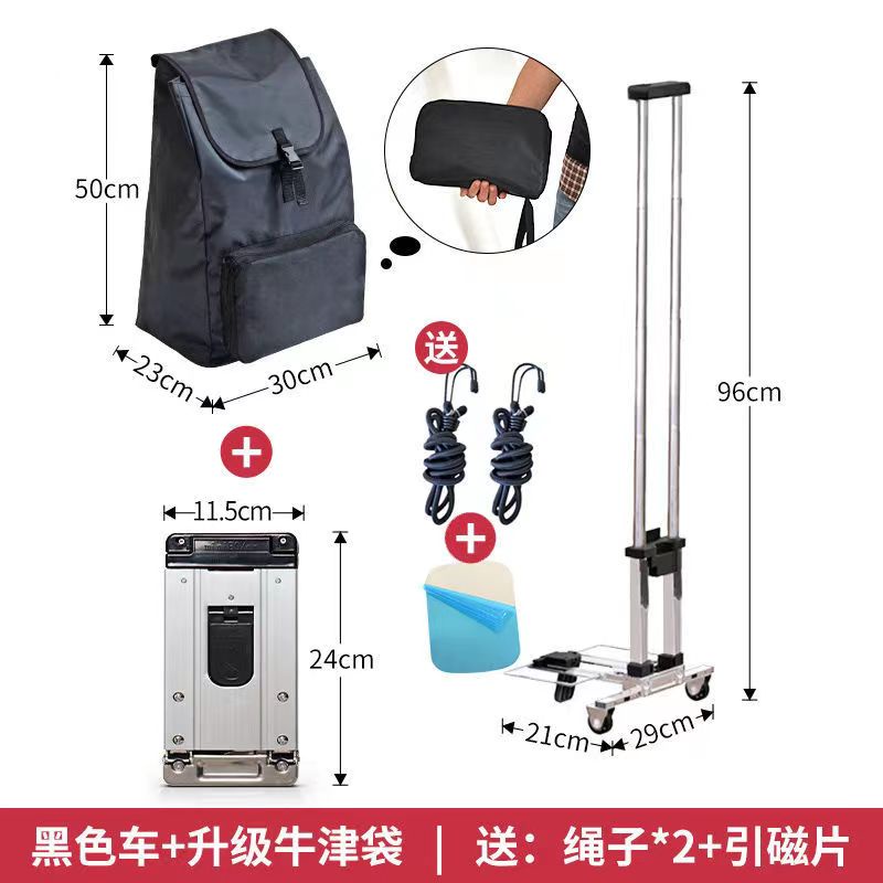 Natitiklop na mga kariton Mini grocery shopping trolley fully foldable ...