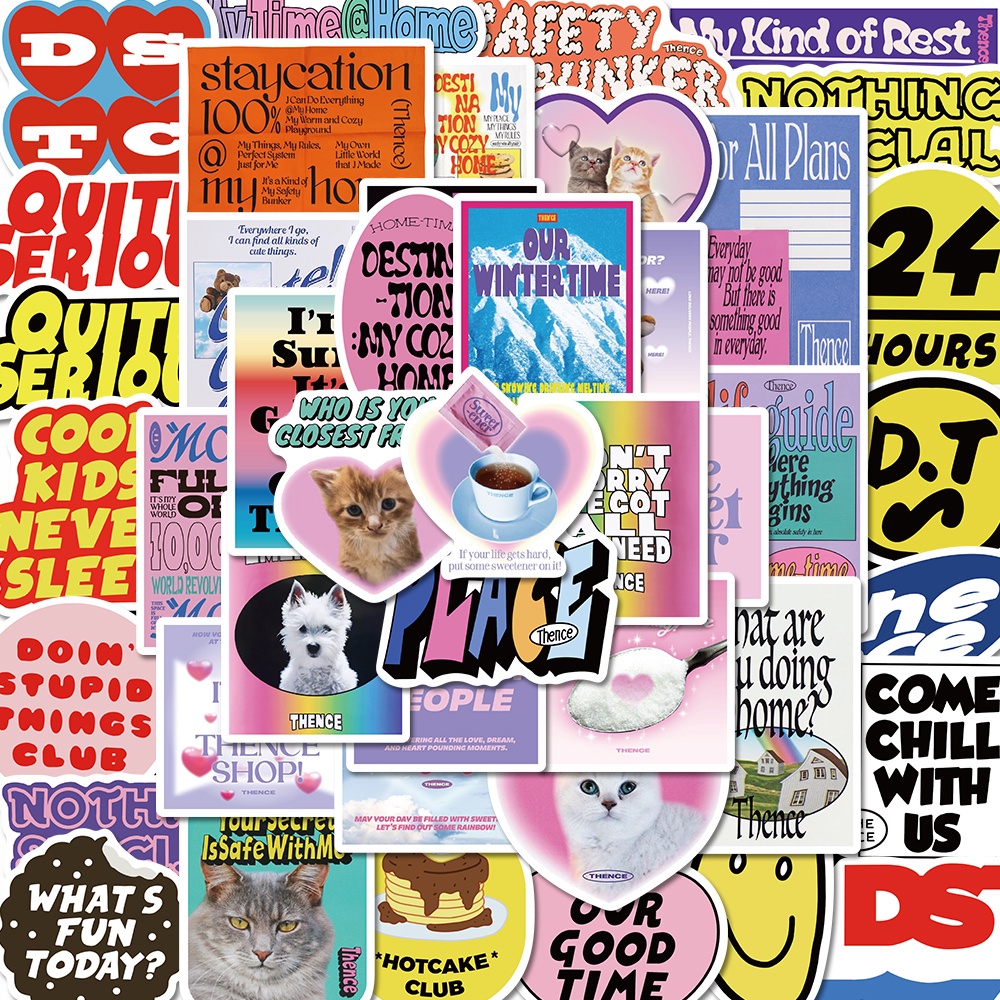 47 pieces of Korean THENCE series stickers computer water cup ...