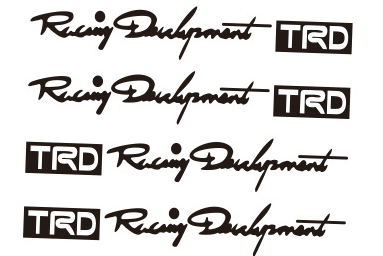 TOYOTA 4Pcs TRD Door Handle Car Sticker Racing Development TRD Logo ...
