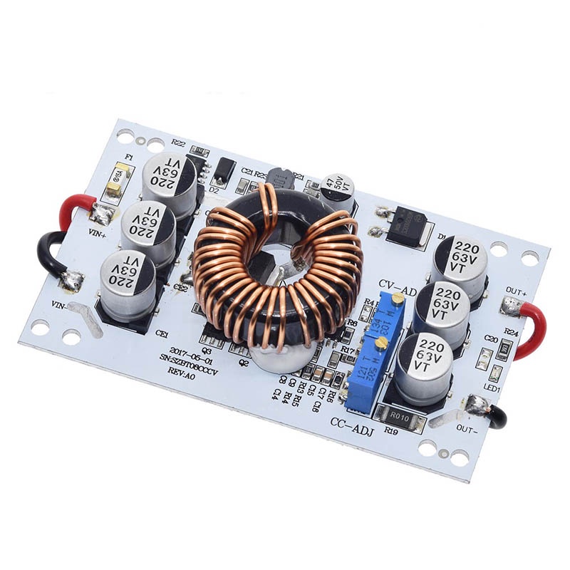 600W Aluminum Plate DC-DC Boost Converter Adjustable 10A Step Up Constant Current Power Supply ...