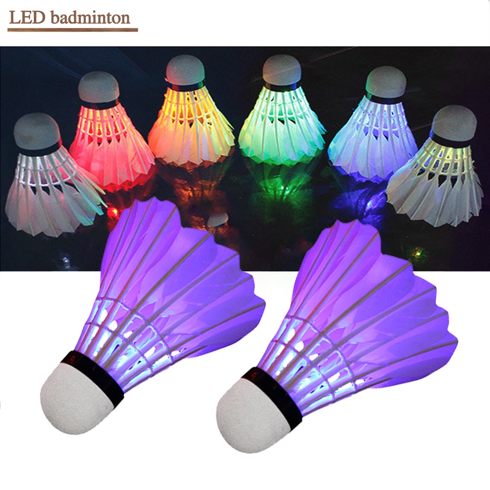 LED Badminton Shuttlecocks for Indoor Outdoor Sports Activities Feather ...