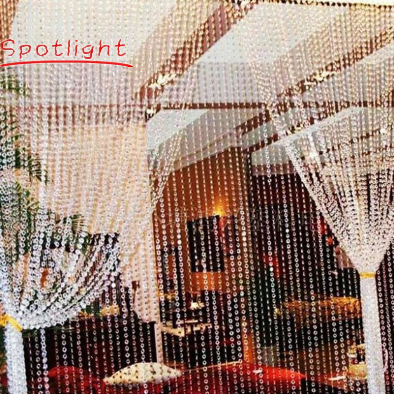 99FT 30M Acrylic Plastic Crystal Clear Beads String for Curtains ...