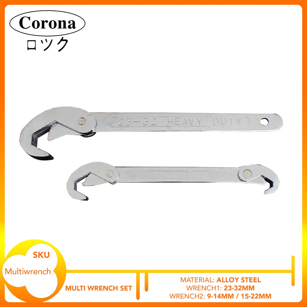 Universal Multi-functional Wrench Set Tools for Carpentry (2 piece per ...