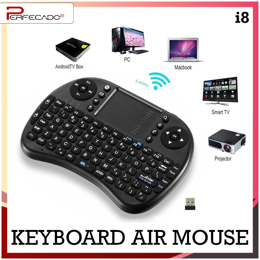 Portable i8 Mini USB Wireless Keyboard Touchpad Air Mouse Fly Mouse ...