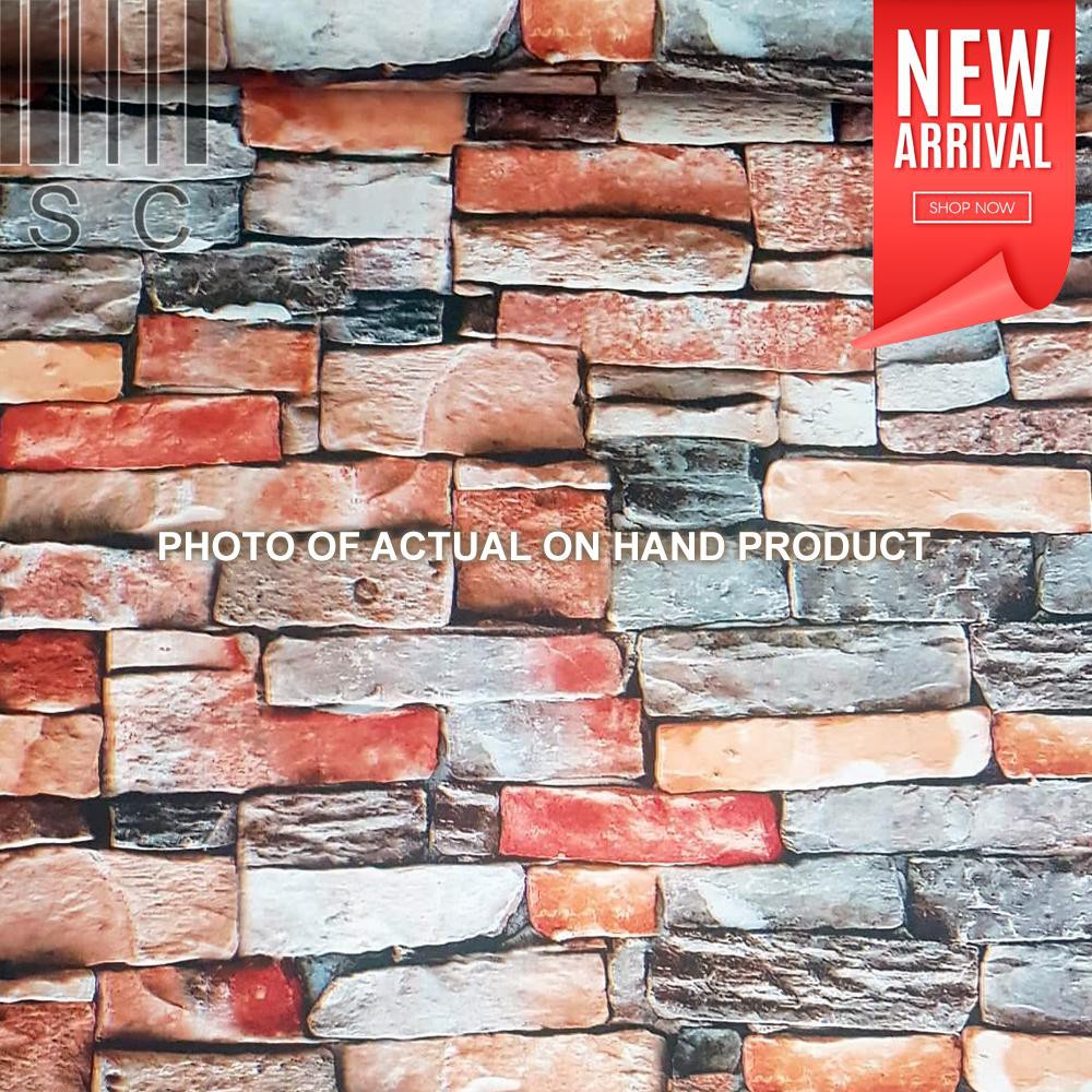 Wall Sticker RED GRAY STONE 45cmX10m High Quality Self Adhesive ...