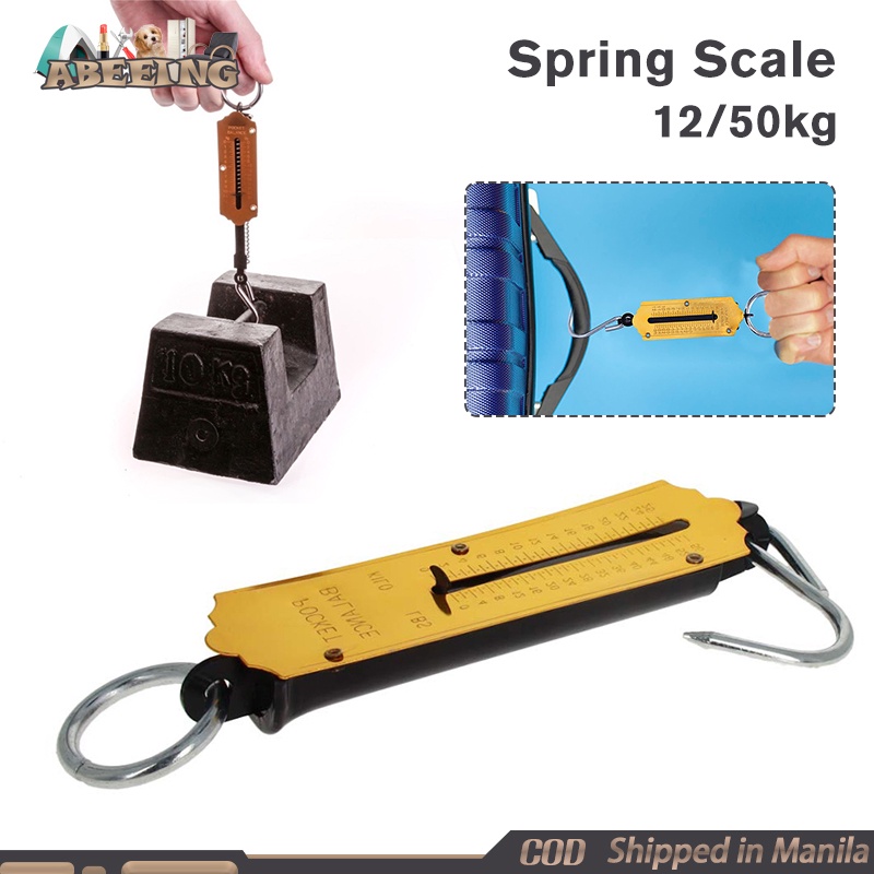 Spring Scale 12/50kg Portable Handheld Hanging Scales | Shopee Philippines
