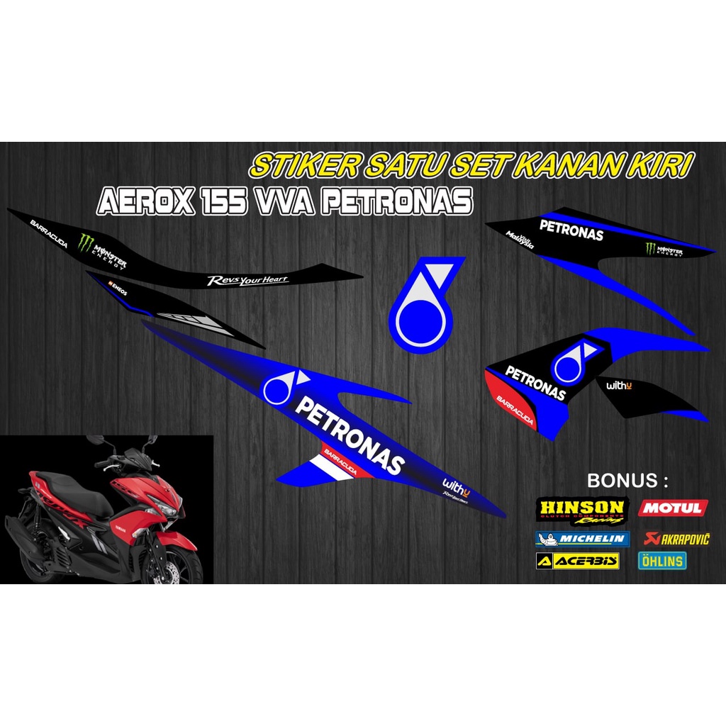 AEROX 155 VVA PETRONAS DECAL STRIPING STICKER | Shopee Philippines