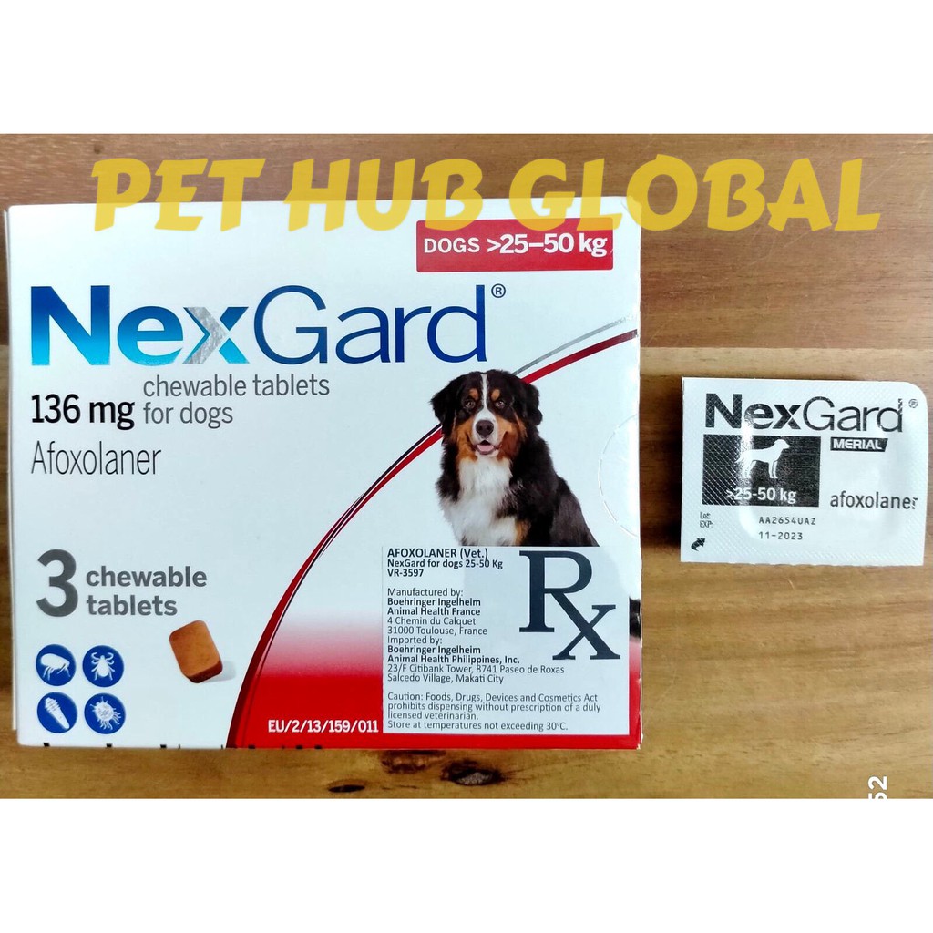 NEXGARD CHEWABLE TABLET FOR DOGS with STICKER | Shopee Philippines