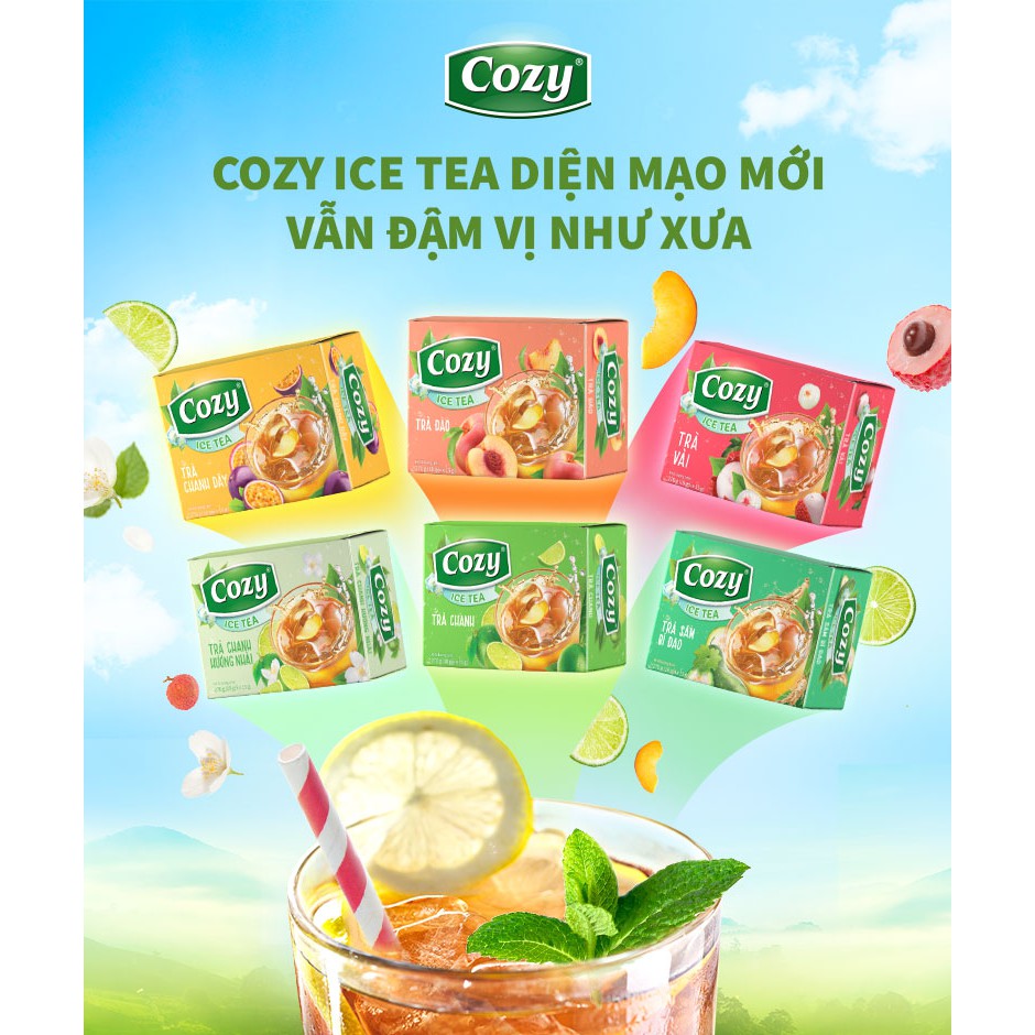 Cozy ICE TEA LEMON / PEACH FLAVOR 270G (18g * 18 packs) | Shopee ...
