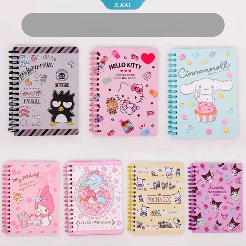 Kawaii Sanrio Cartoon Notebook Cute Notebook A6 60 Pages Coil Book ...