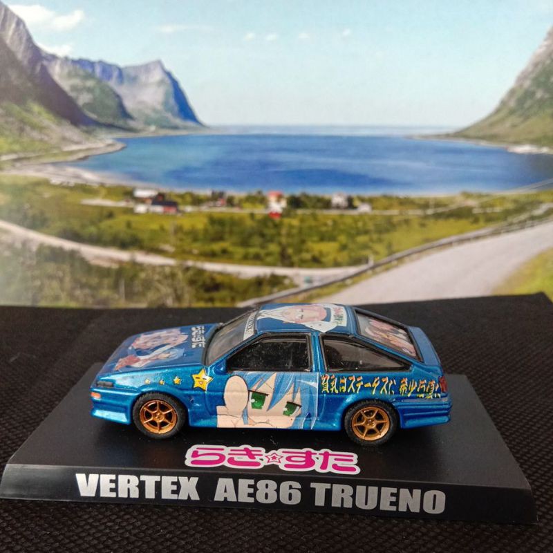 Aoshima Itasha Vertex AE86 Trueno Toyota Sprinter Scale 1/64 JDM Anime ...